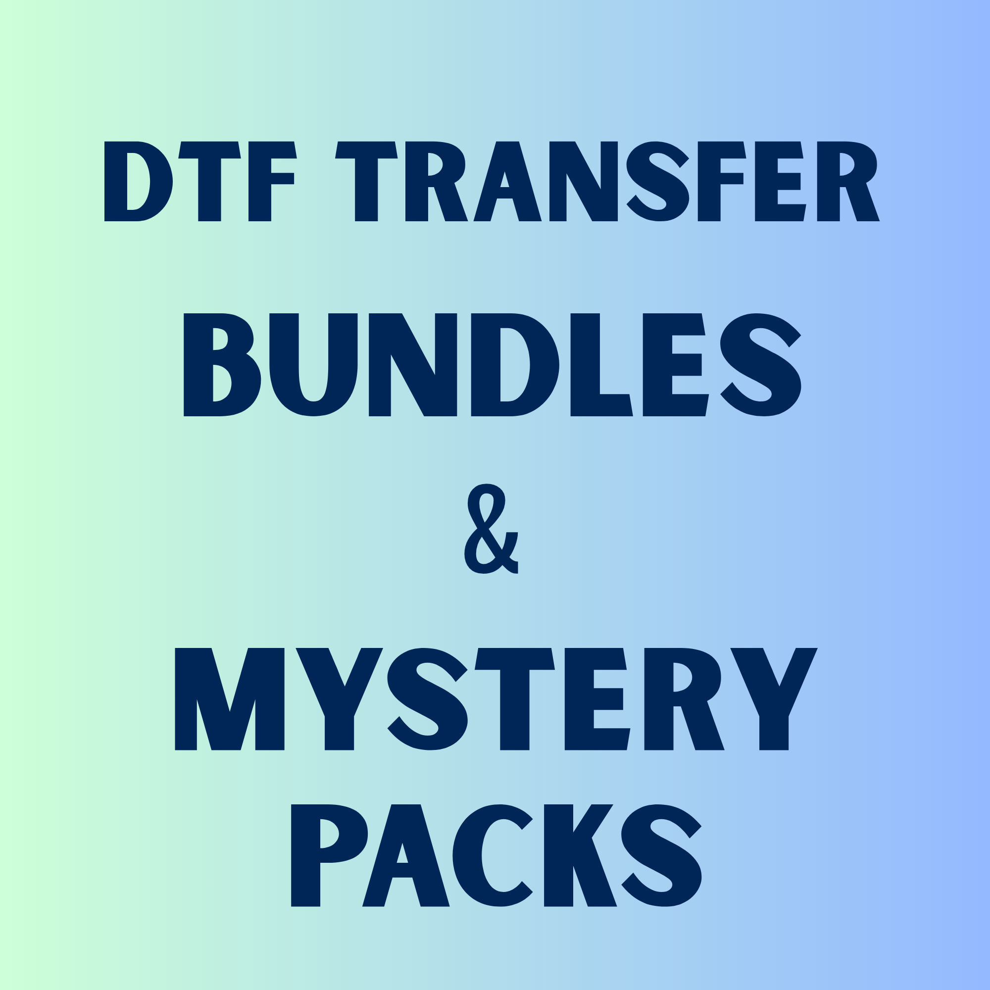 DTF Transfer Bundles and Mystery Packs – White Wolf Prints